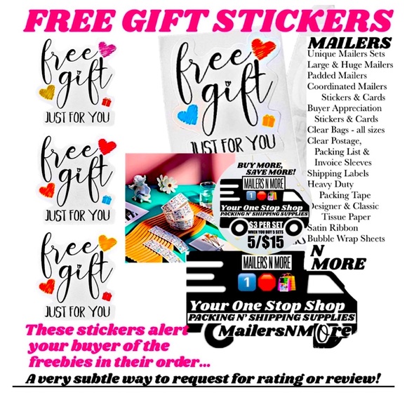 Mailers N More | Office | Free Gift Stickers For Small Business Subtle ...